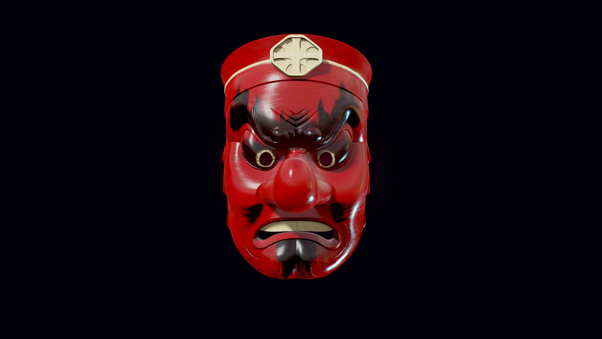 3D Model Tengu Wooden Mask - TurboSquid 1495170