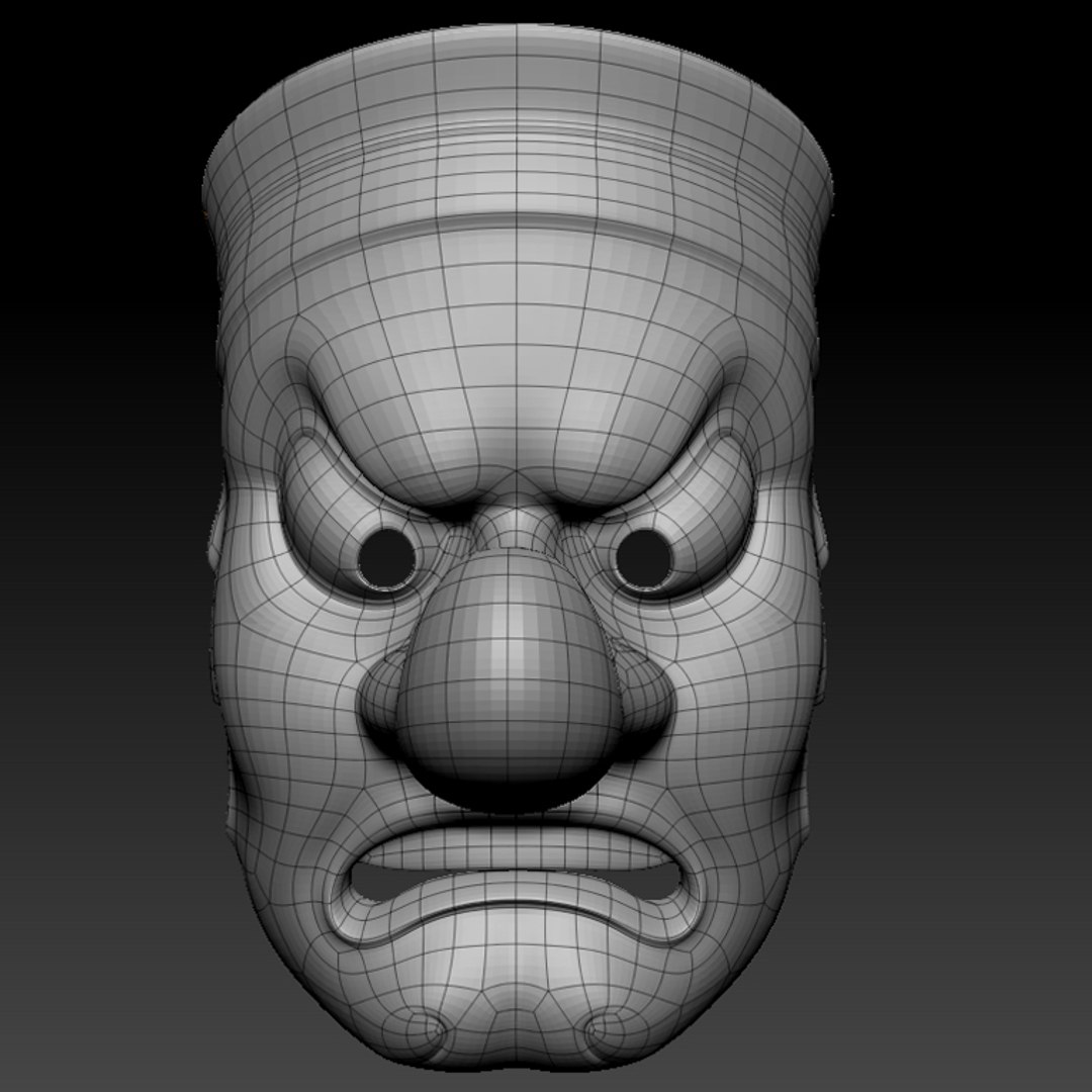 3D Model Tengu Wooden Mask - TurboSquid 1495170