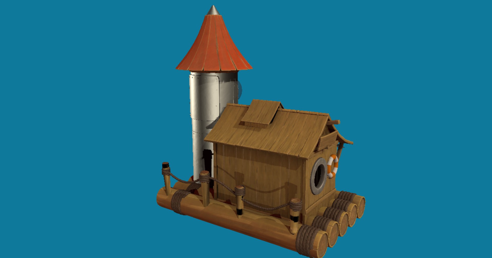 Floating House Hand-Painted 3D model - TurboSquid 2112162