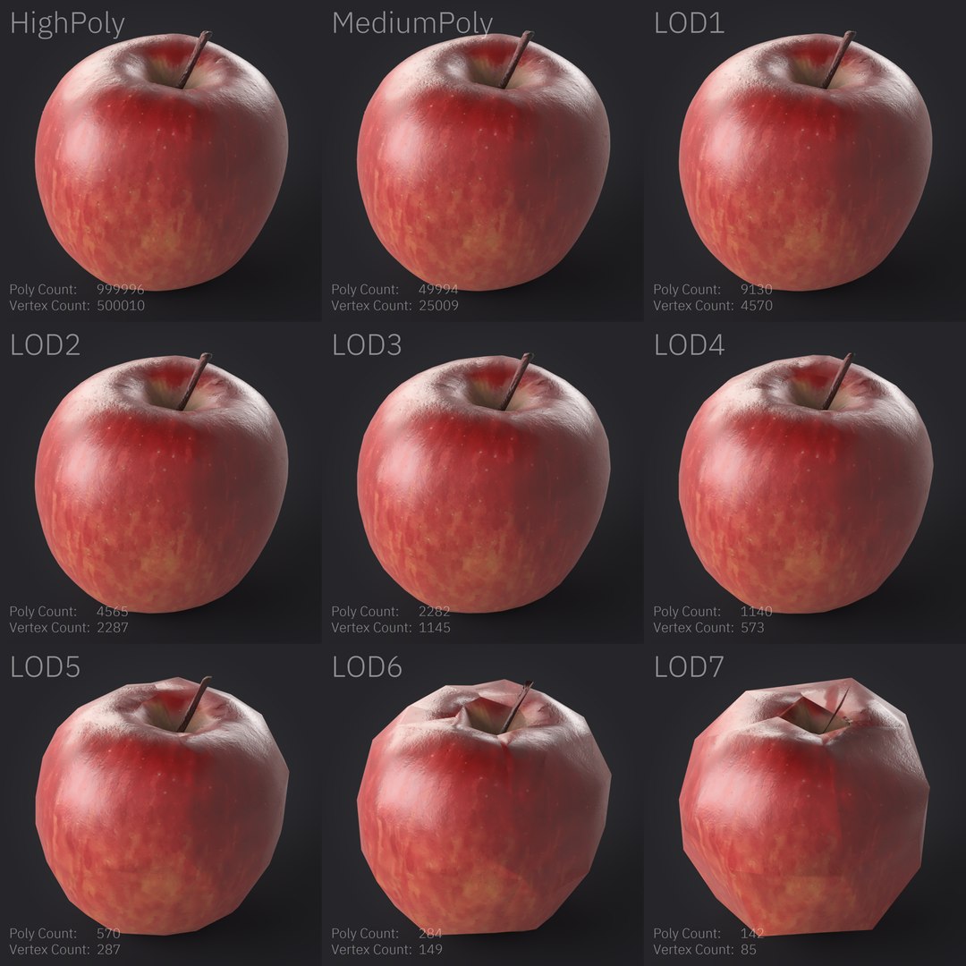 Red Apple 3D Model - TurboSquid 1851034
