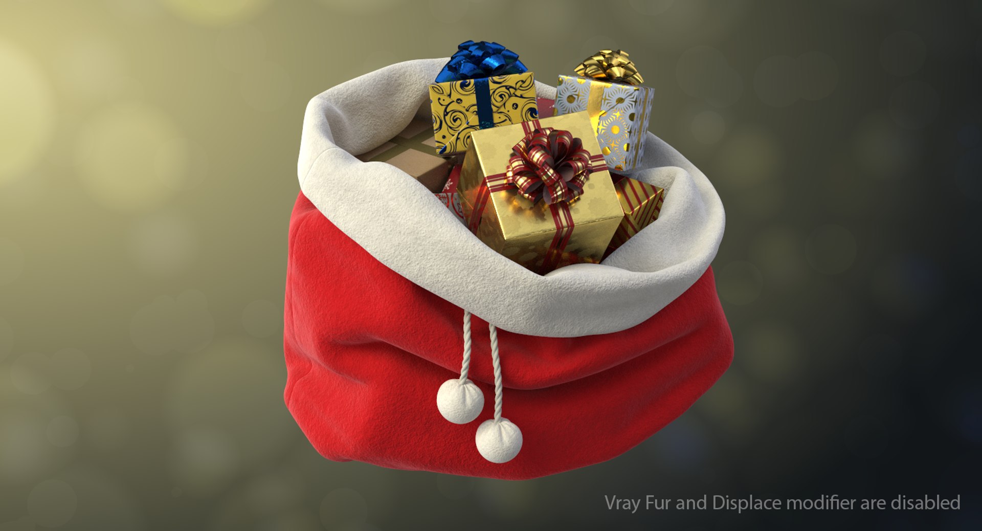 3D model realistic santa s bag - TurboSquid 1218352