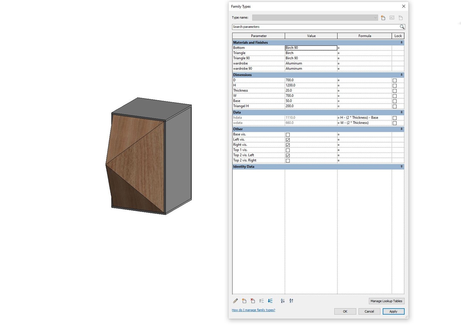 3D Revit Family Parametric Model - TurboSquid 1678613
