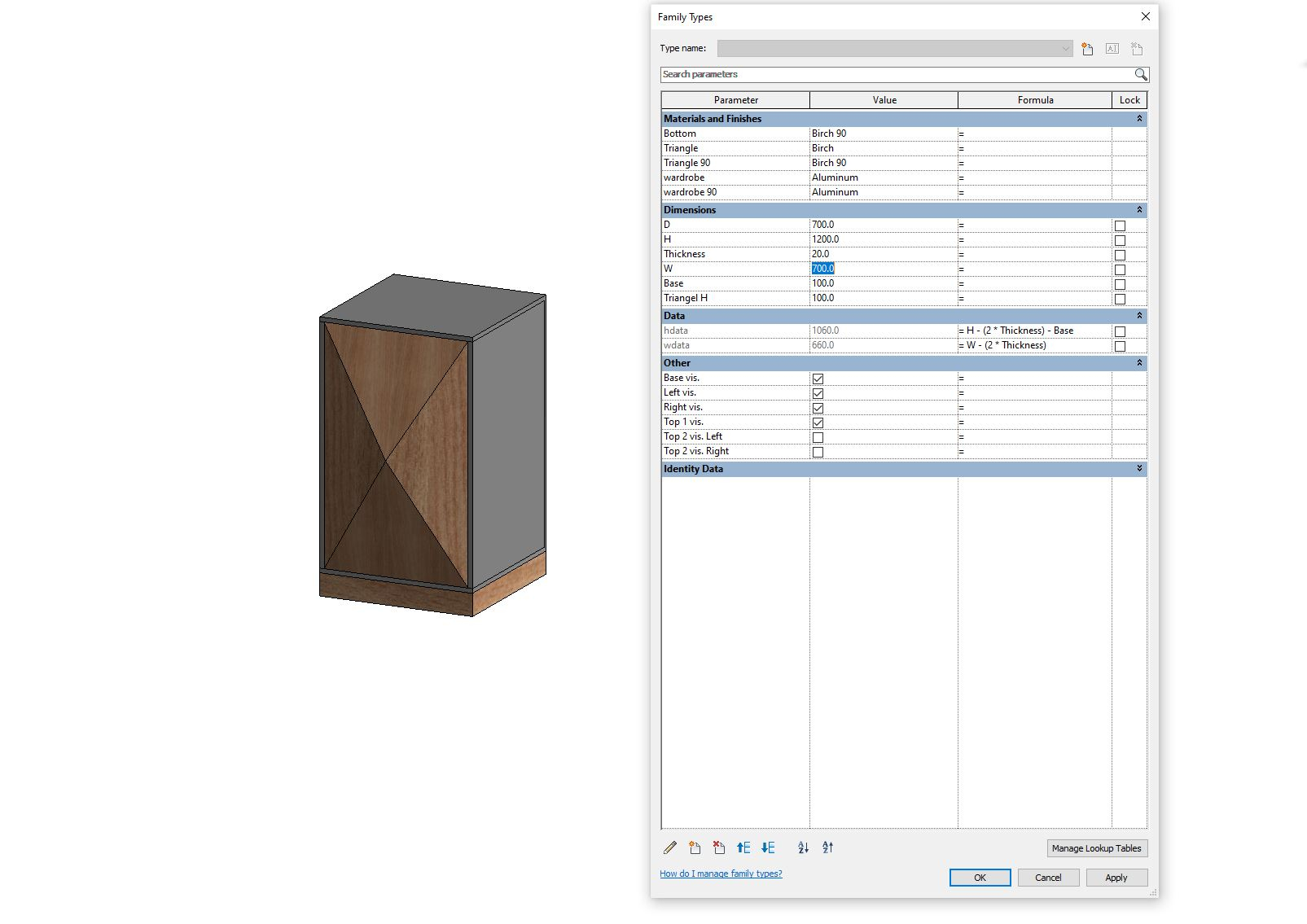 3D revit family parametric model - TurboSquid 1678613