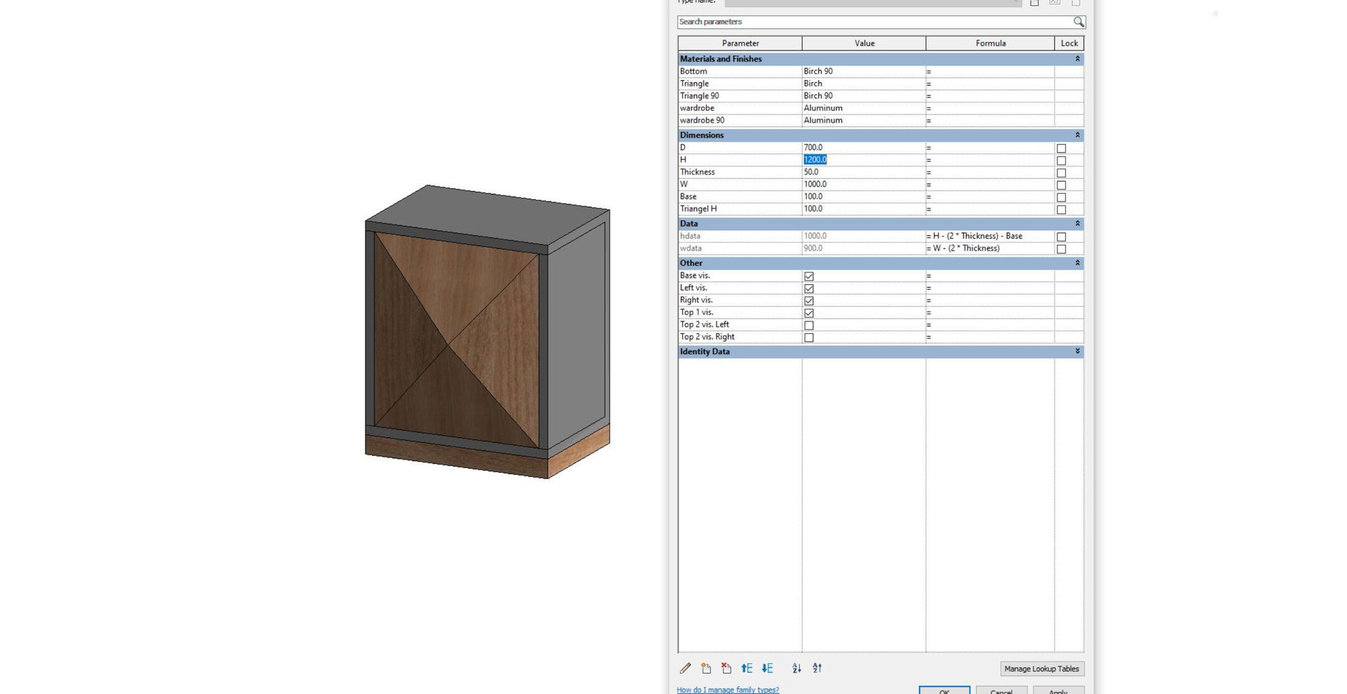 3D revit family parametric model - TurboSquid 1678613