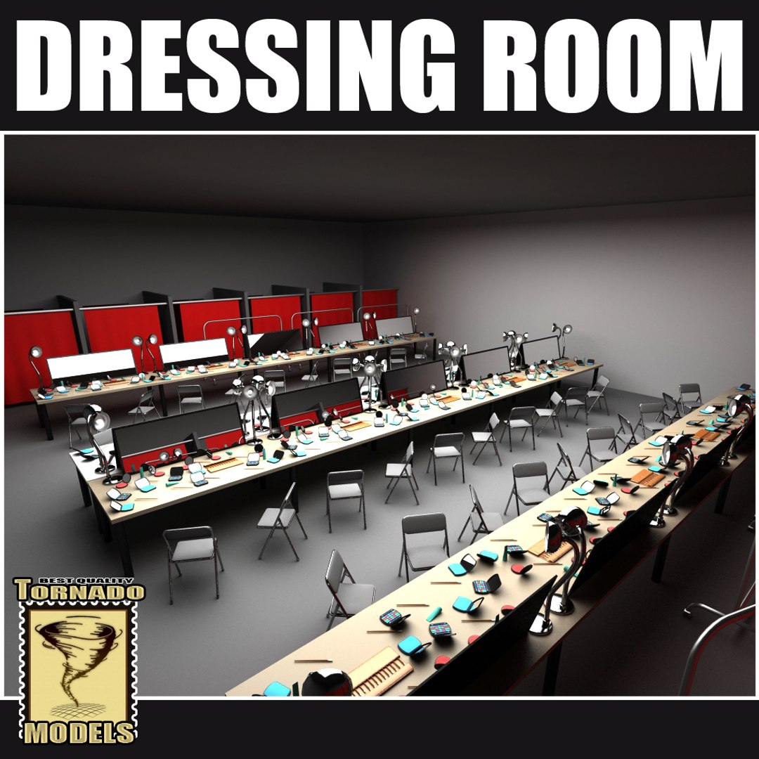 3d Model Catwalk Dressing Room Scene