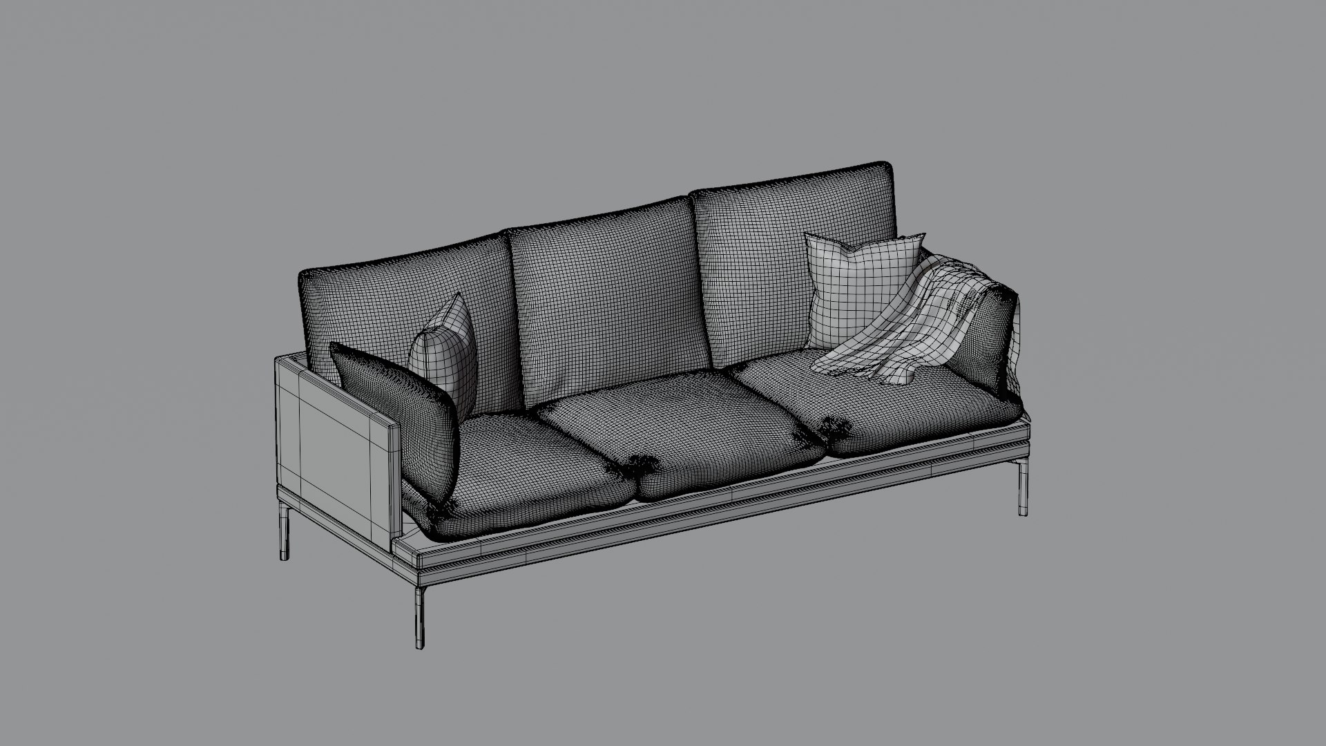 Couch With Blanket 3D Model - TurboSquid 2154508