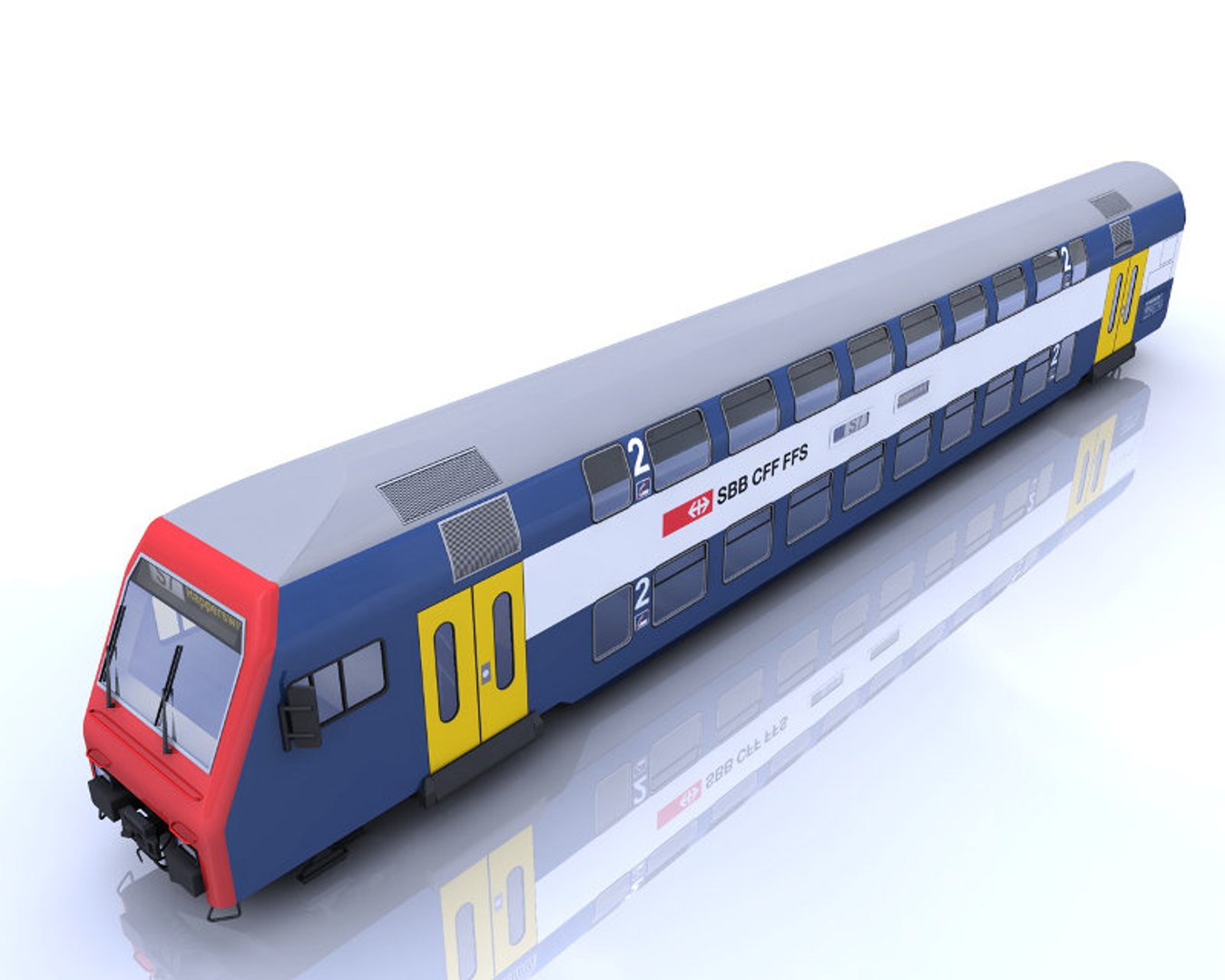 Passenger Train 3d Model