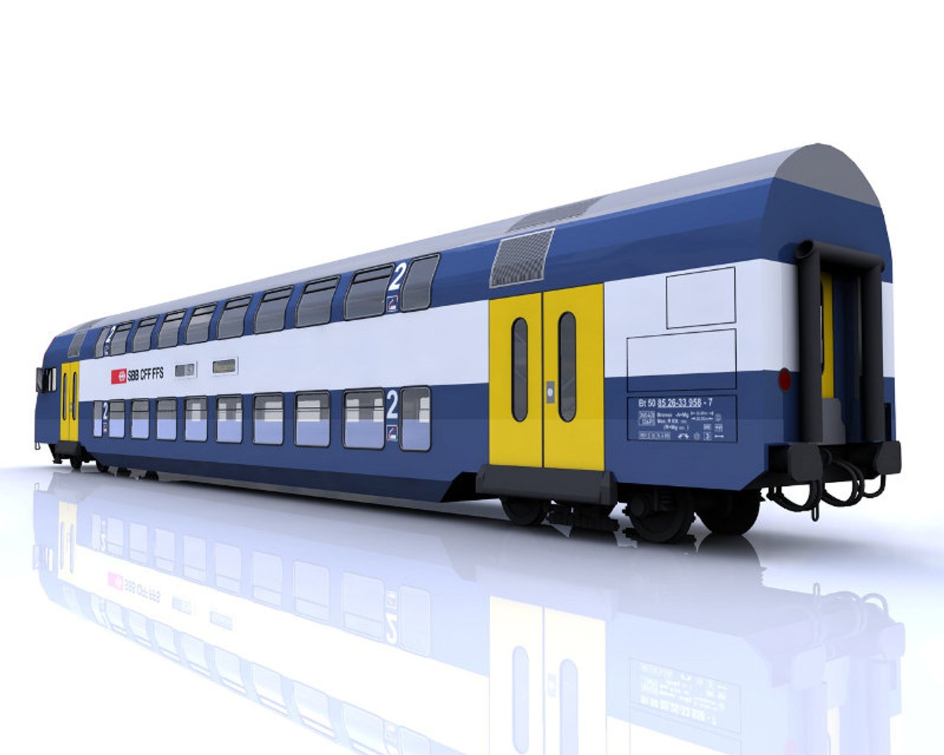 Passenger Train 3d Model