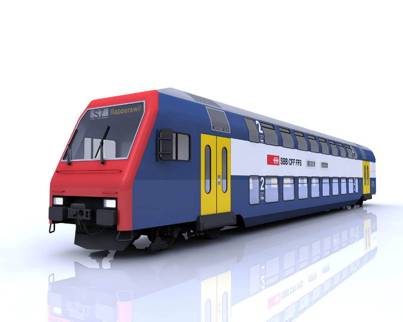 Passenger Train 3d Model