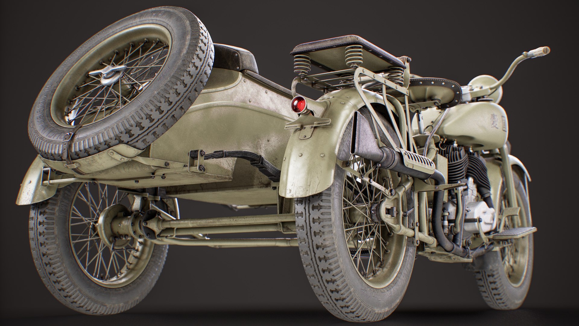 Rikuo Type 97 Motorcycle 3D - TurboSquid 2203588