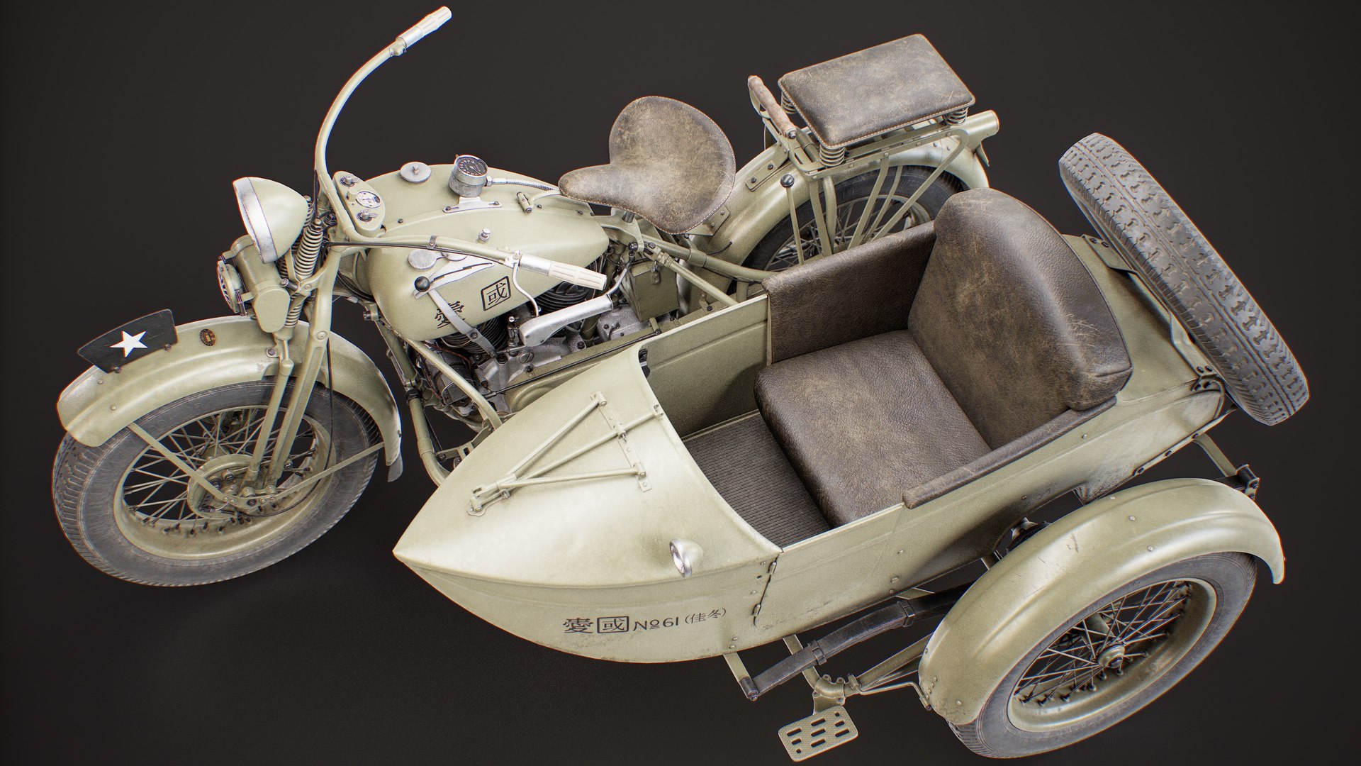 Rikuo Type 97 Motorcycle 3D - TurboSquid 2203588