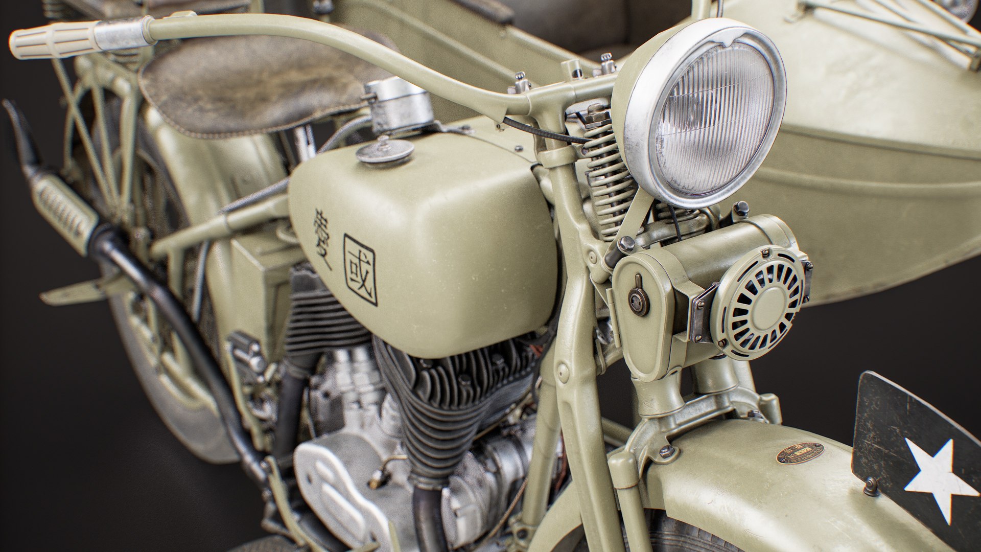 Rikuo Type 97 Motorcycle 3D - TurboSquid 2203588