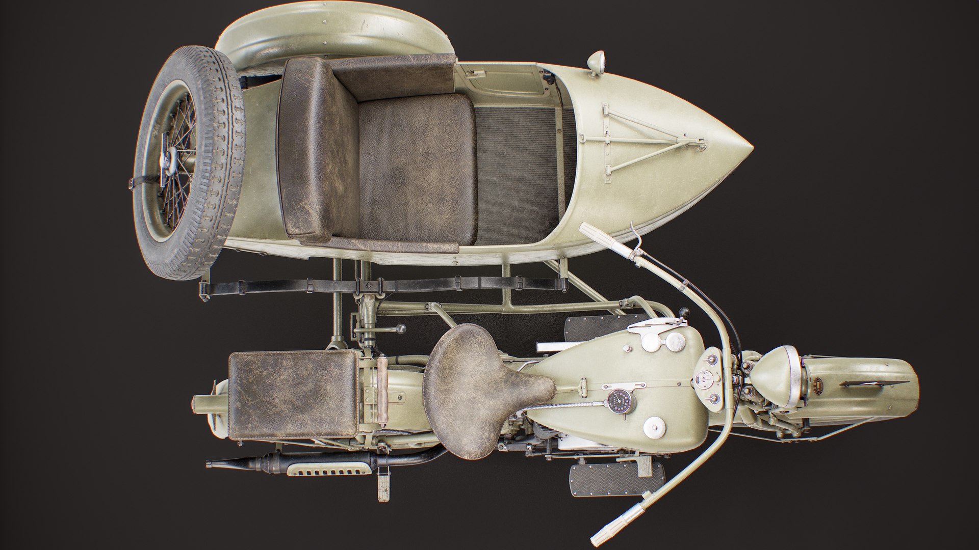 Rikuo Type 97 Motorcycle 3D - TurboSquid 2203588