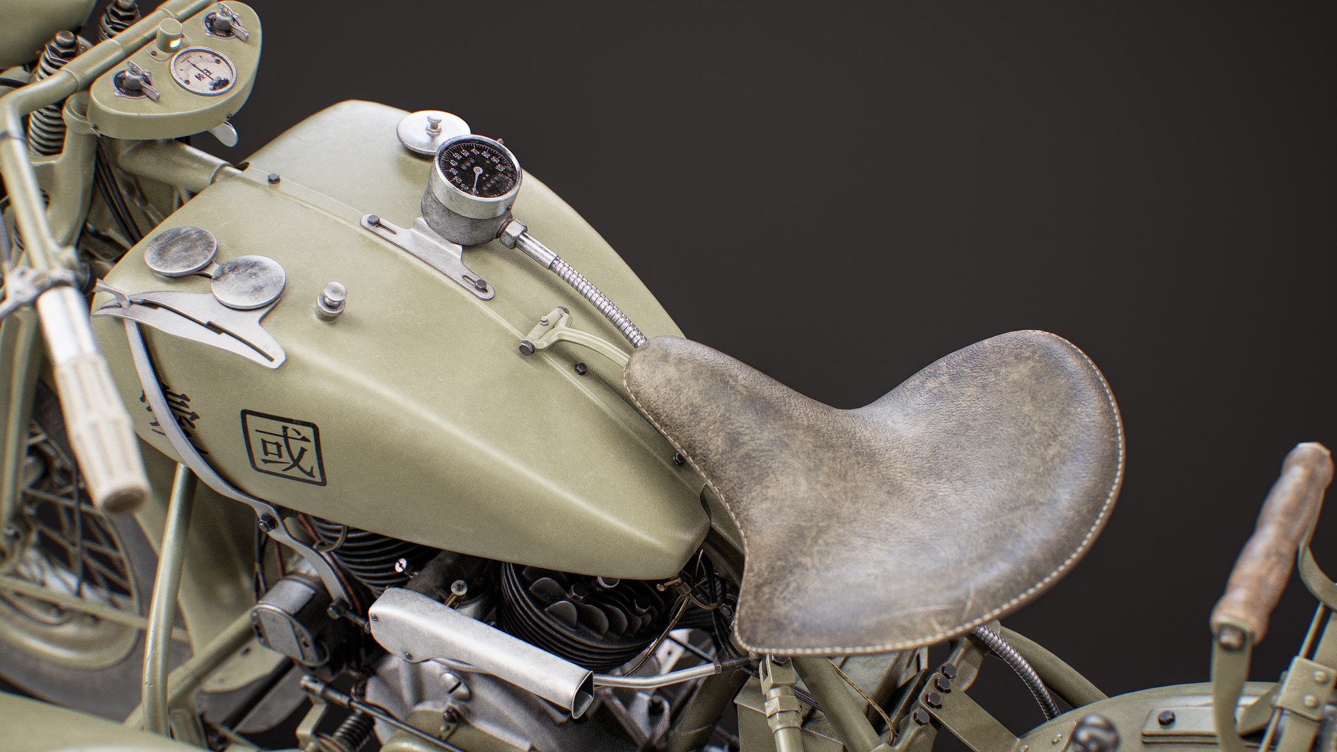 Rikuo Type 97 Motorcycle 3D - TurboSquid 2203588