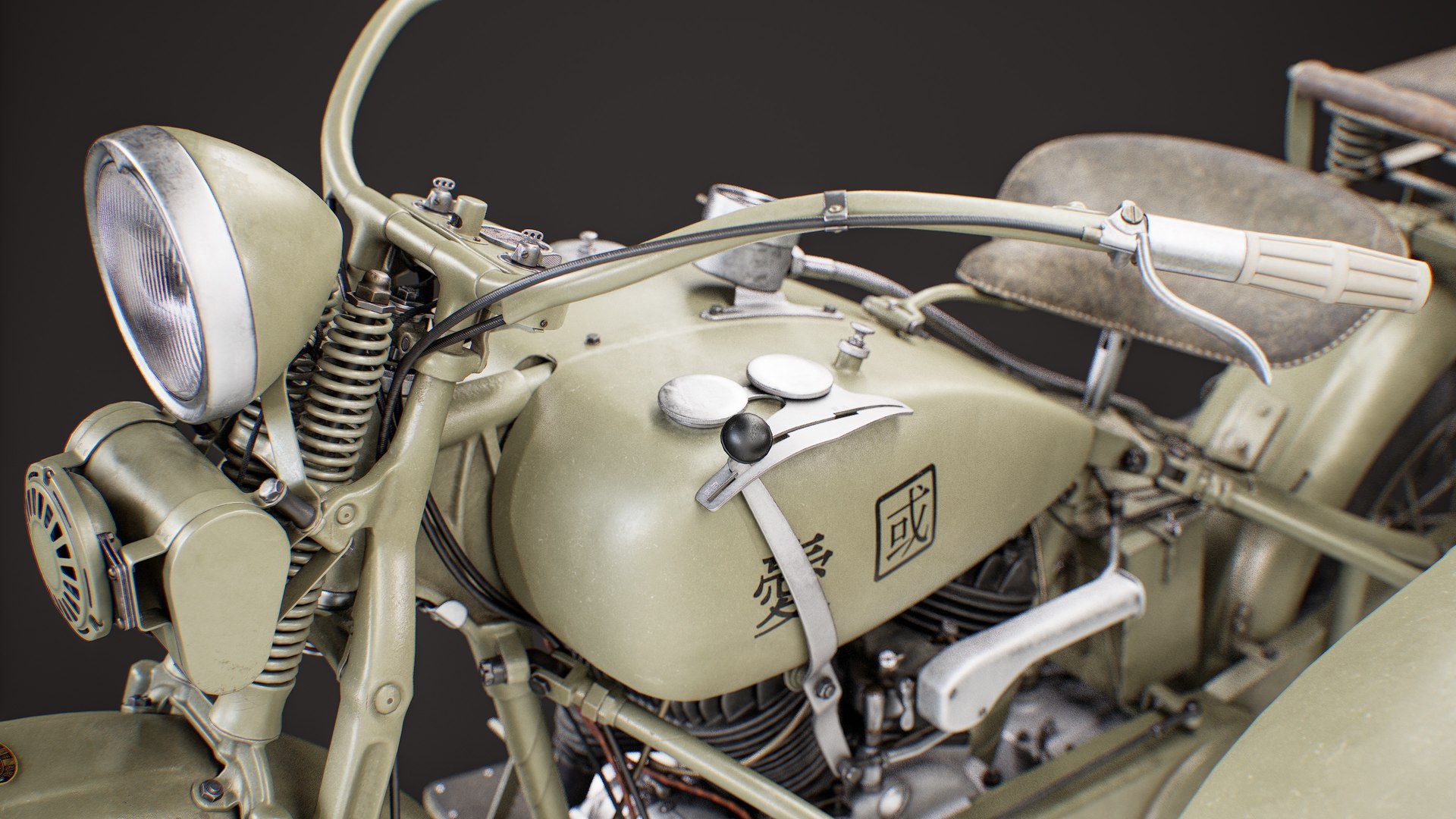 Rikuo Type 97 Motorcycle 3D - TurboSquid 2203588