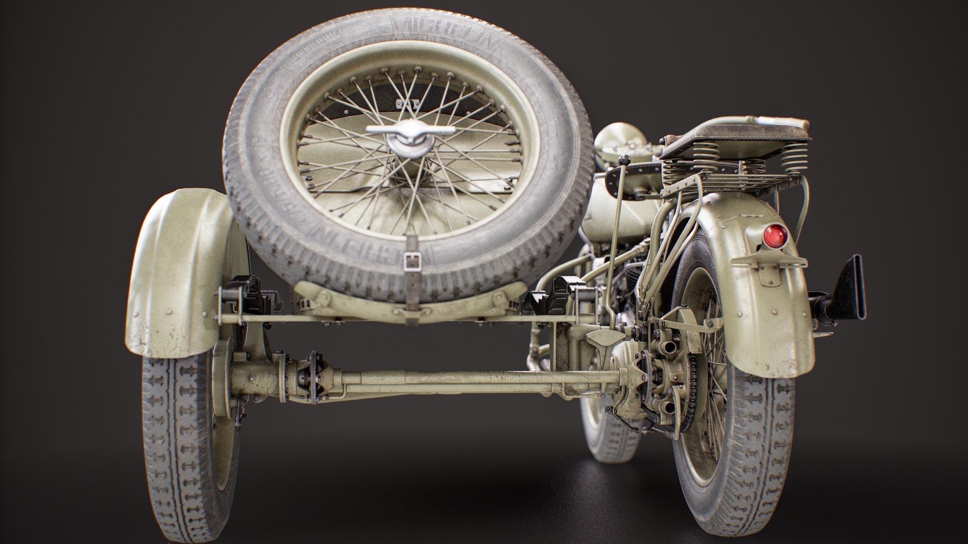 Rikuo Type 97 Motorcycle 3D - TurboSquid 2203588