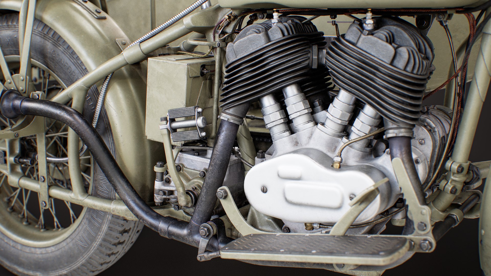 Rikuo Type 97 Motorcycle 3D - TurboSquid 2203588