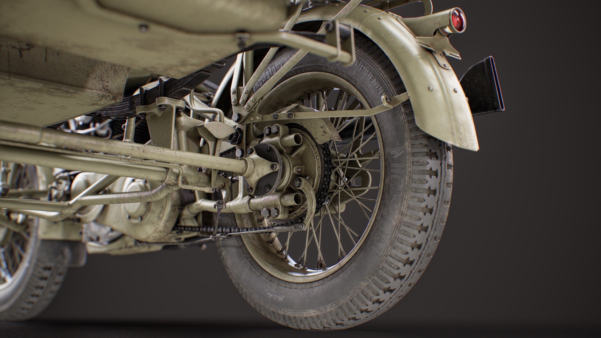Rikuo Type 97 Motorcycle 3D - TurboSquid 2203588
