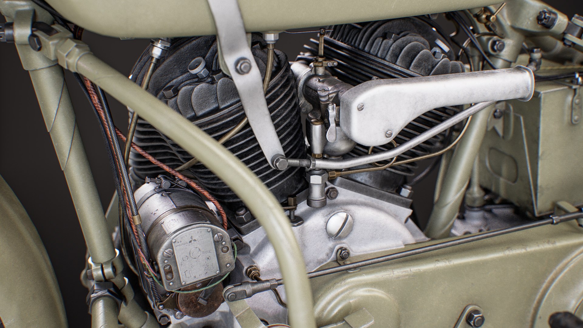 Rikuo Type 97 Motorcycle 3D - TurboSquid 2203588