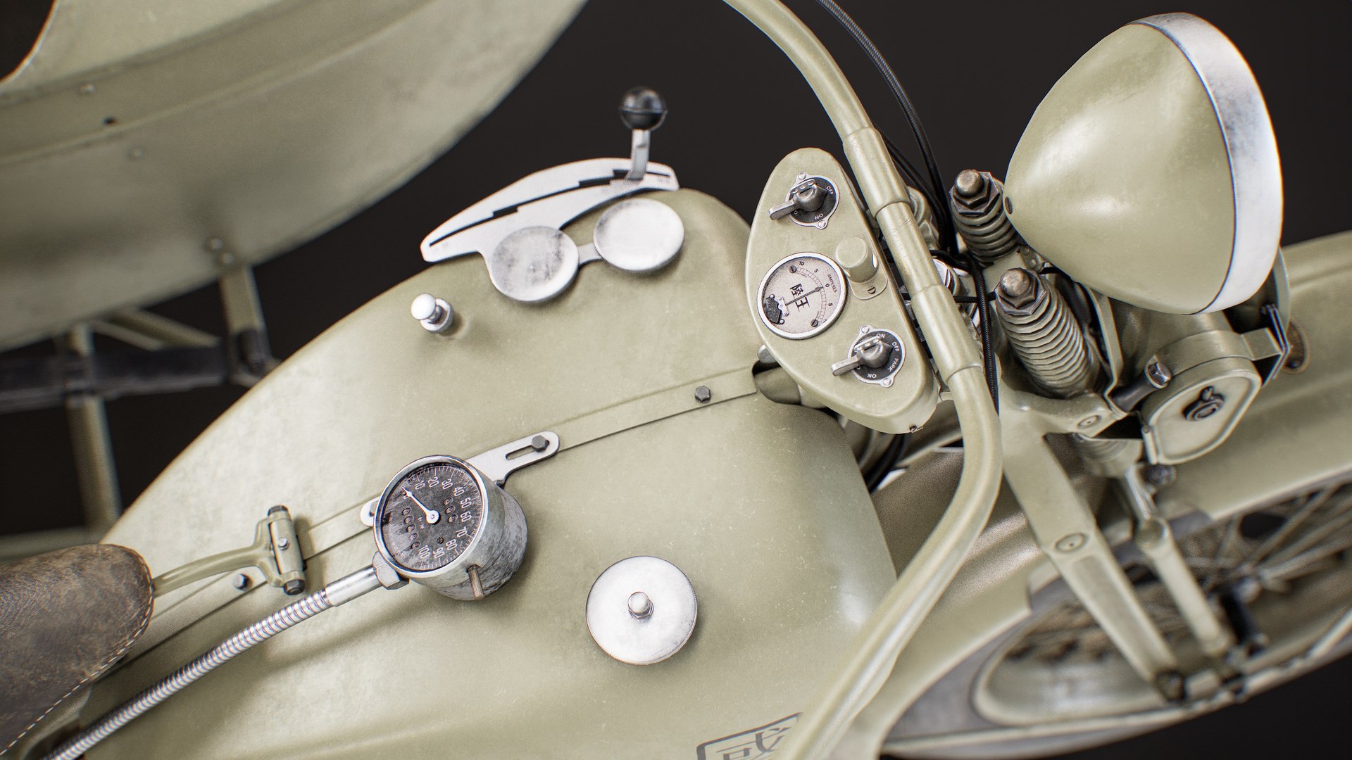 Rikuo Type 97 Motorcycle 3D - TurboSquid 2203588