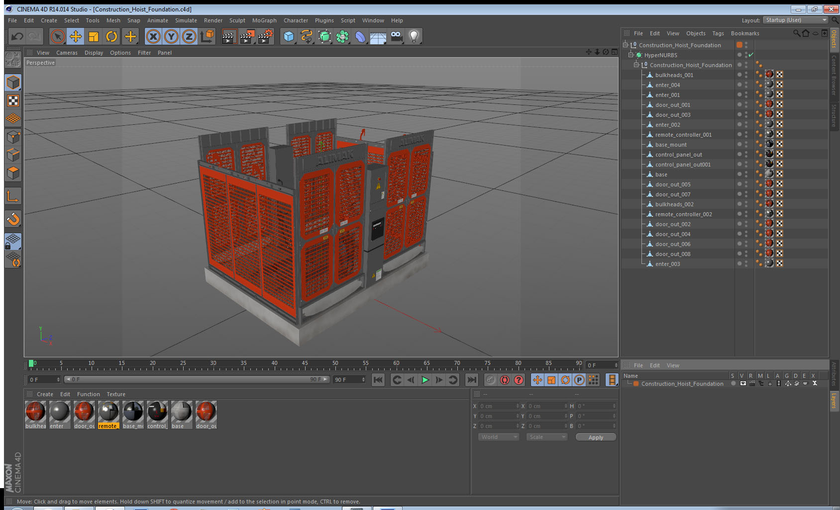 Construction hoist foundation 3D - TurboSquid 1416191
