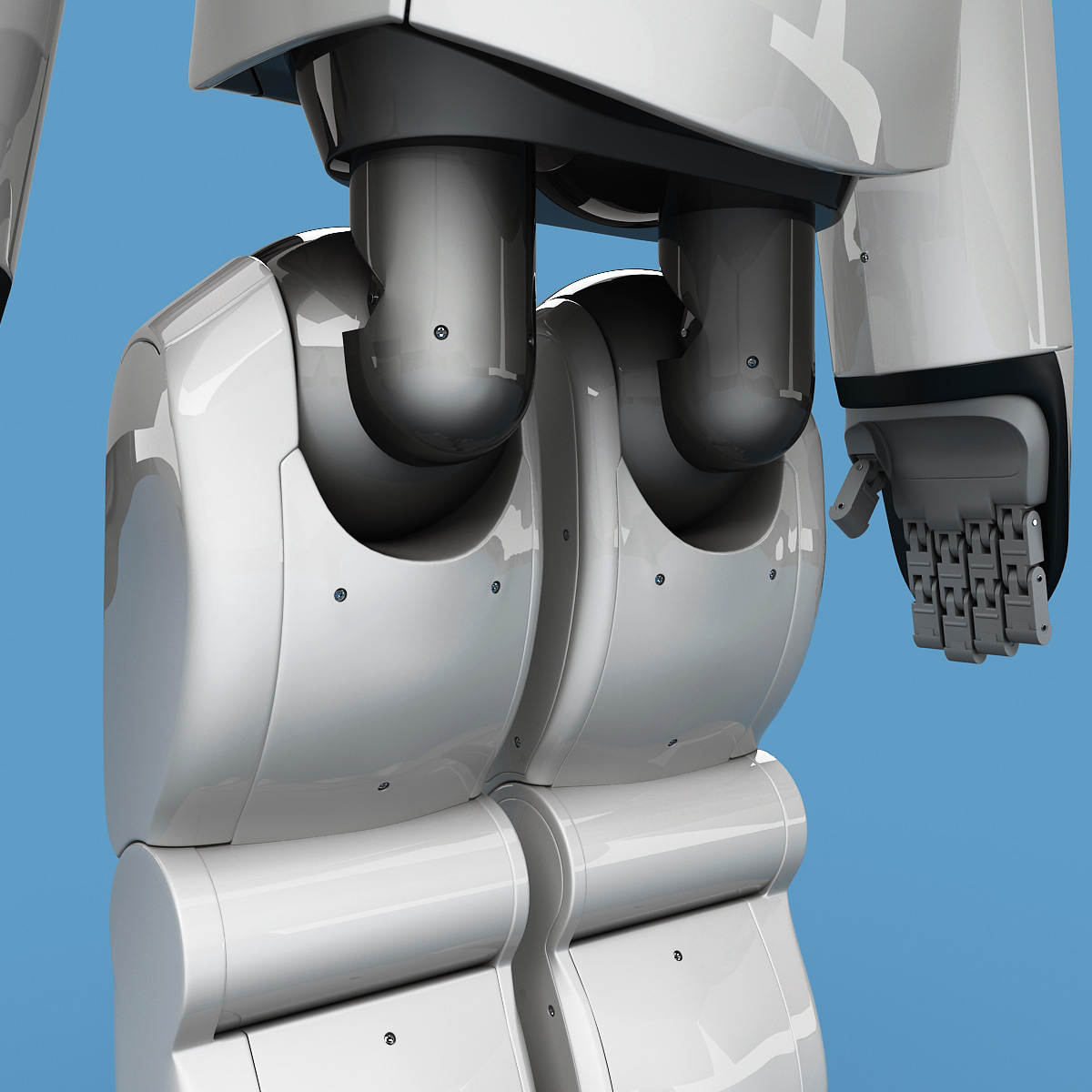 3d sony qrio robot rigged