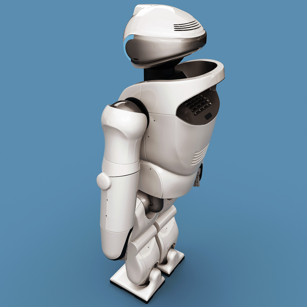 3d sony qrio robot rigged