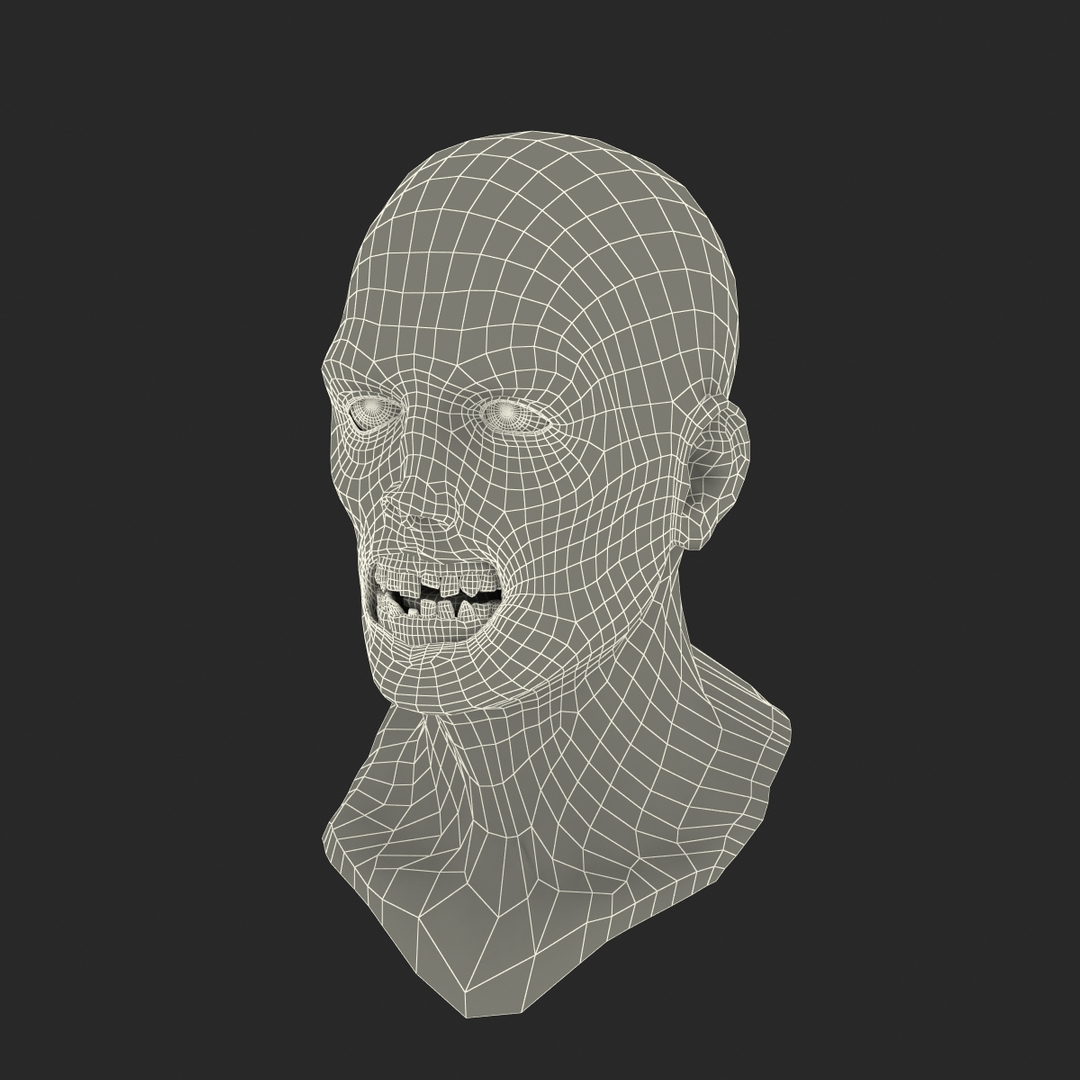 max zombie head hair modeled