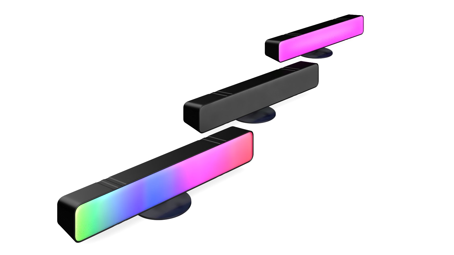 Horizontal Dynamic Led Light Lamp Set Model - TurboSquid 2202033