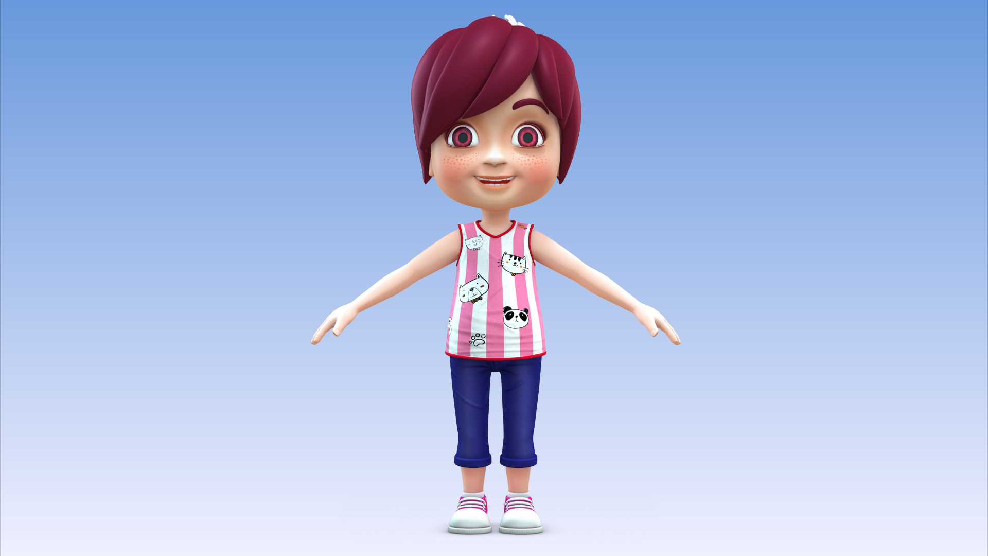 Girl baby cartoon 3D model - TurboSquid 1678948