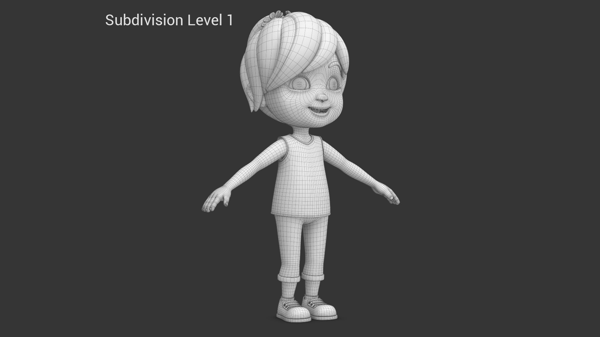 Girl baby cartoon 3D model - TurboSquid 1678948
