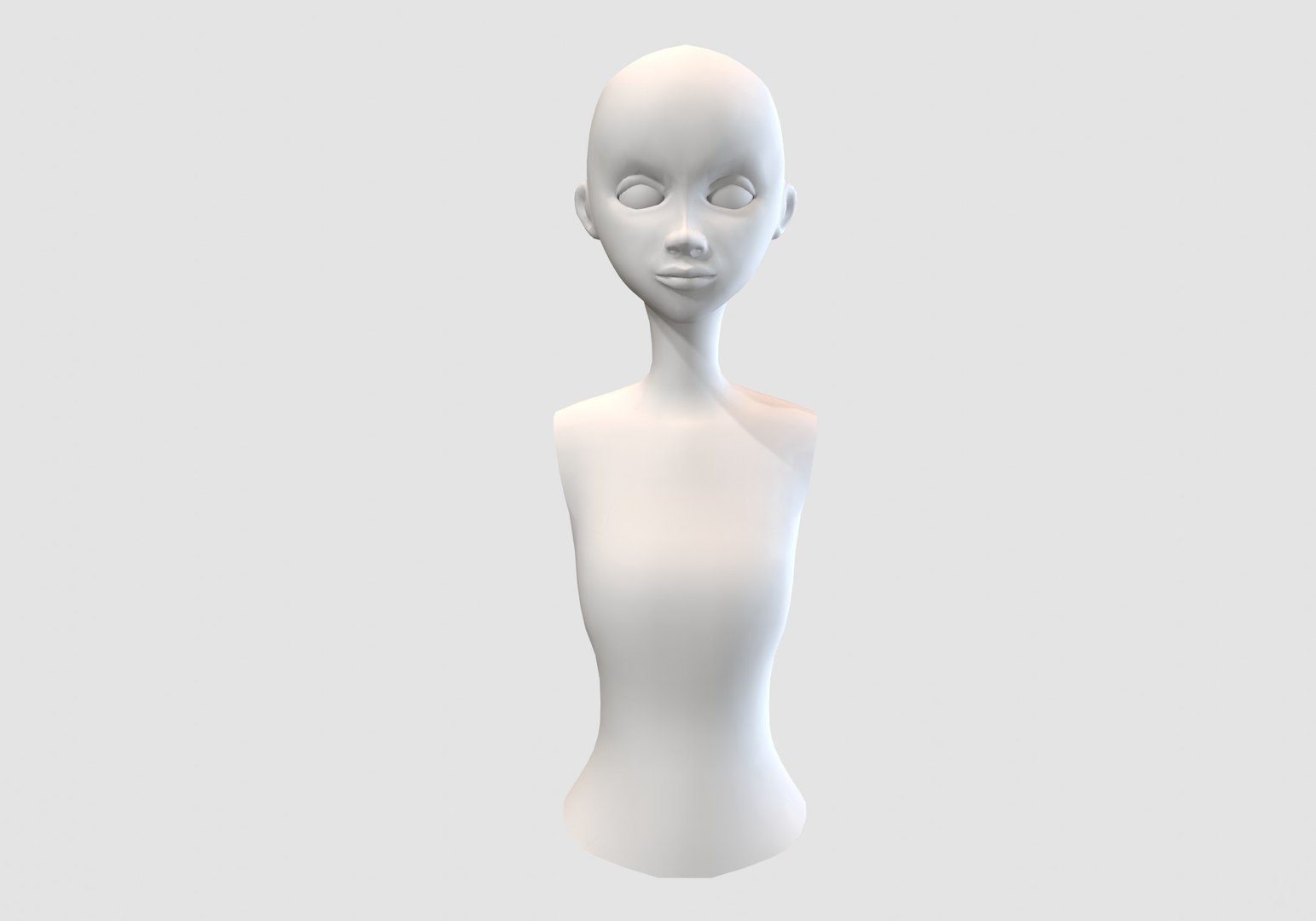 Basic Female Torso Model - TurboSquid 1910299