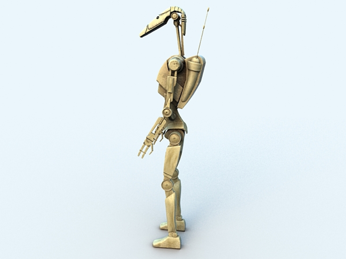 battle droid blaster 3d model