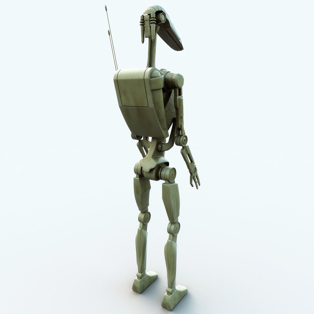 battle droid blaster 3d model