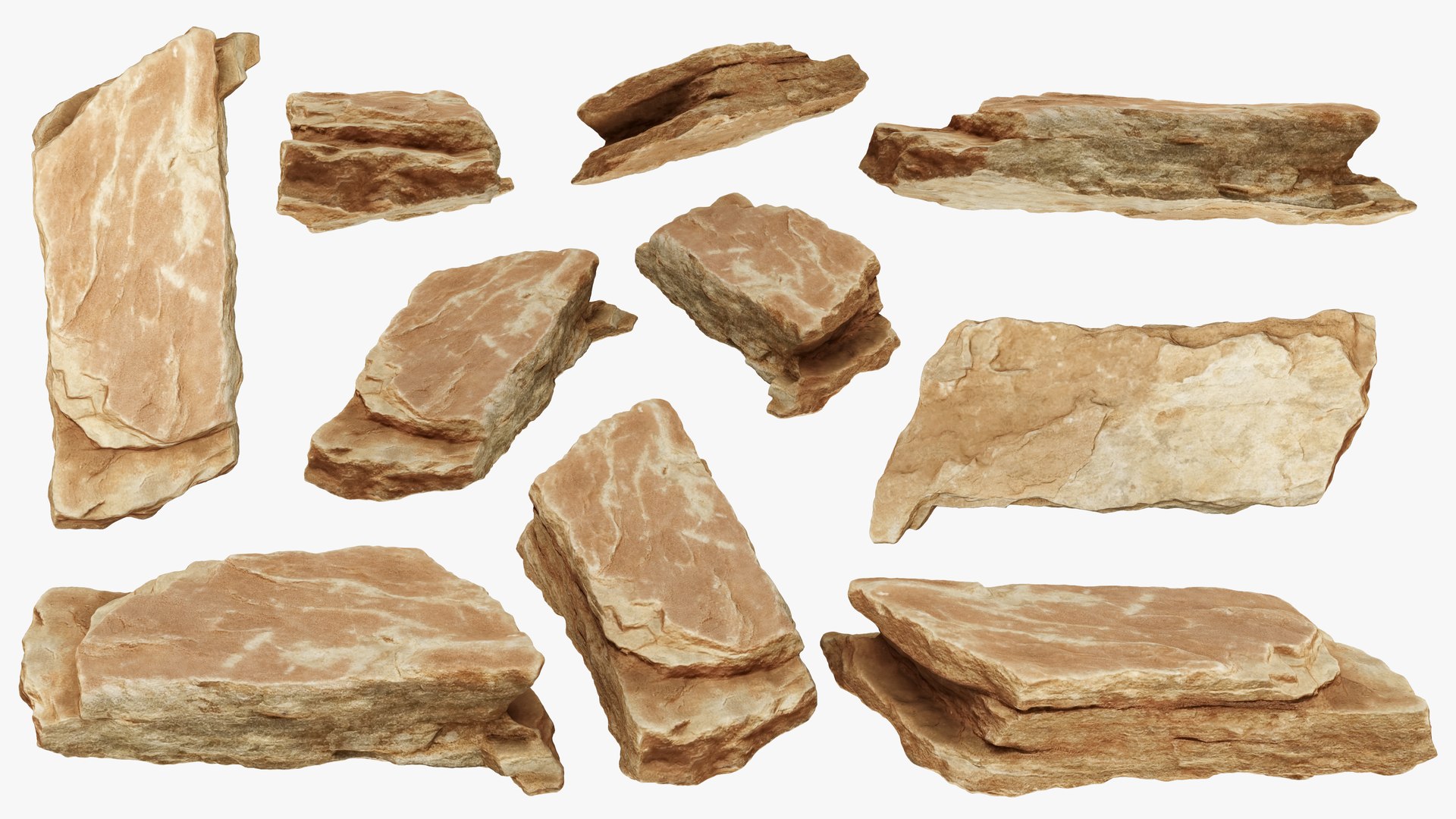 PSscanned stone pack 1 model - TurboSquid 2046598