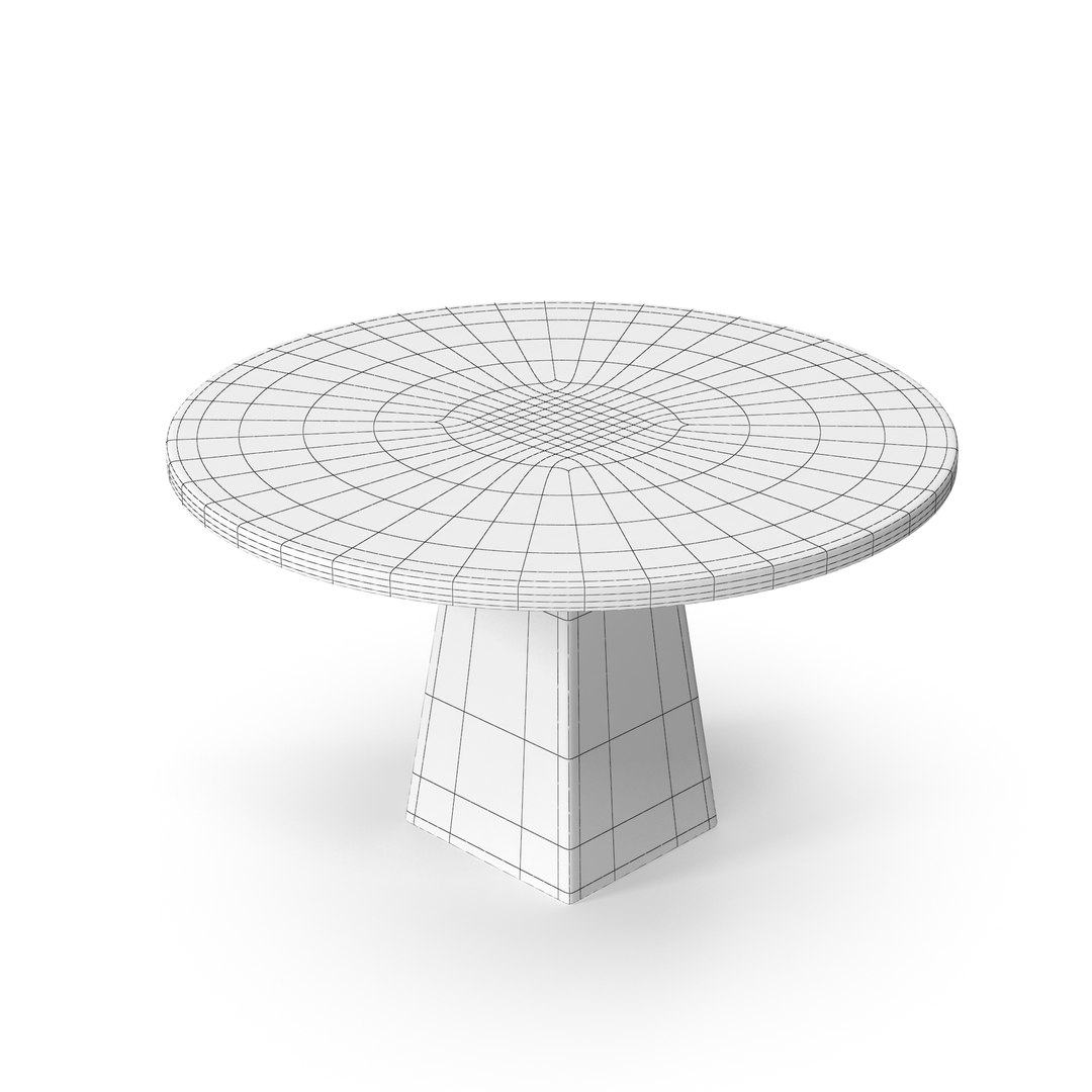 Wooden Round Table 3D Model - TurboSquid 2038223