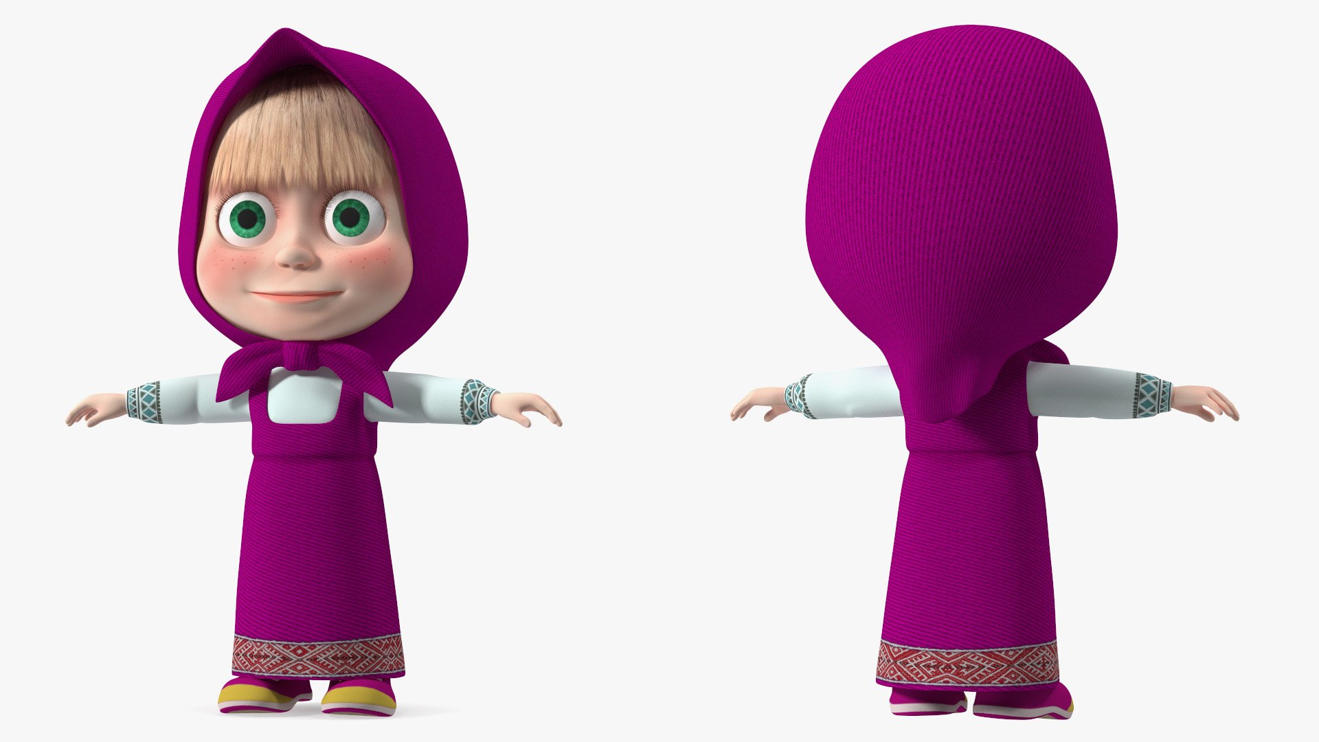 Cartoon Character Masha Rigged 3D - TurboSquid 2118736