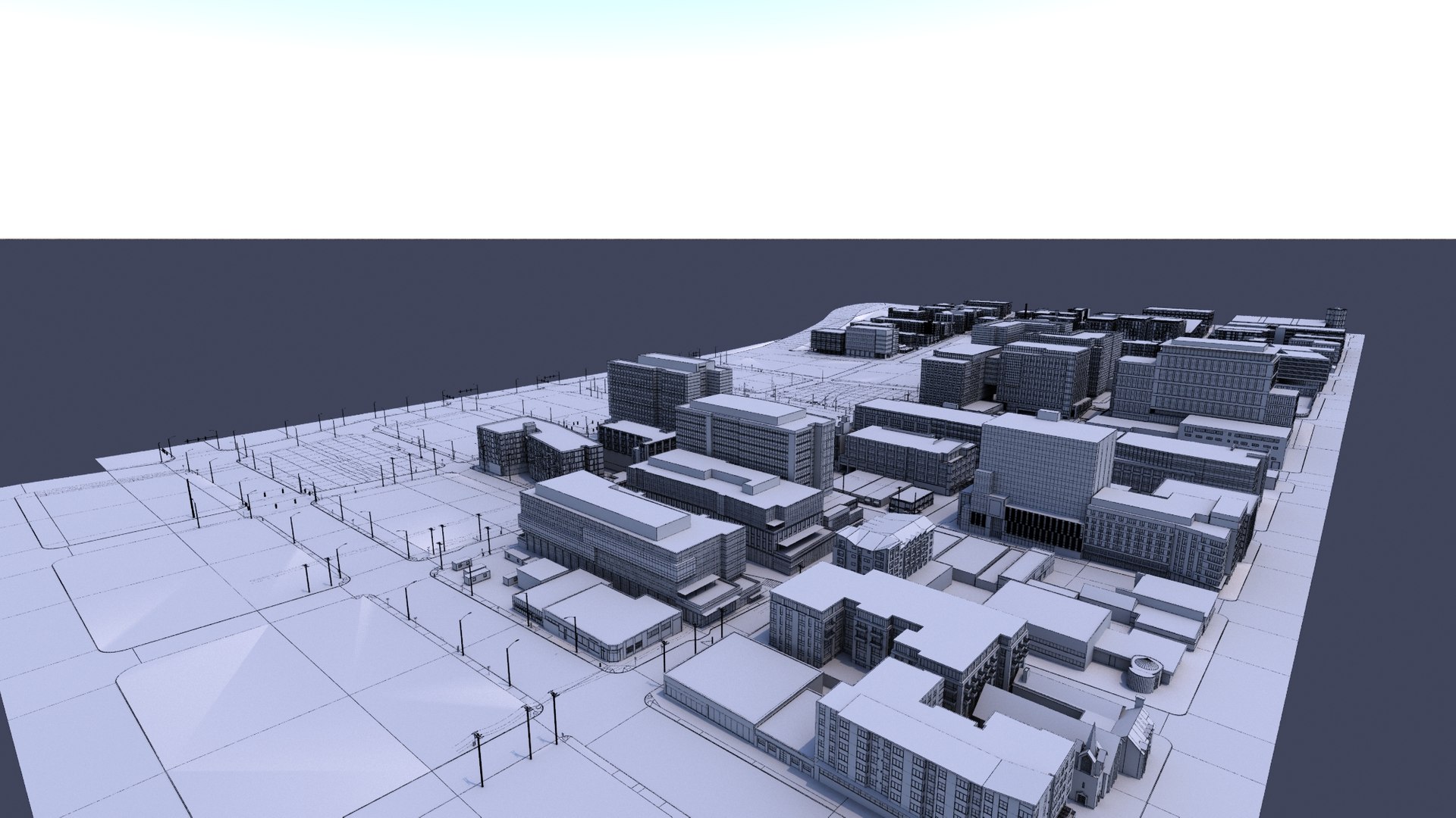 Street District Block 3D Model - TurboSquid 2033002