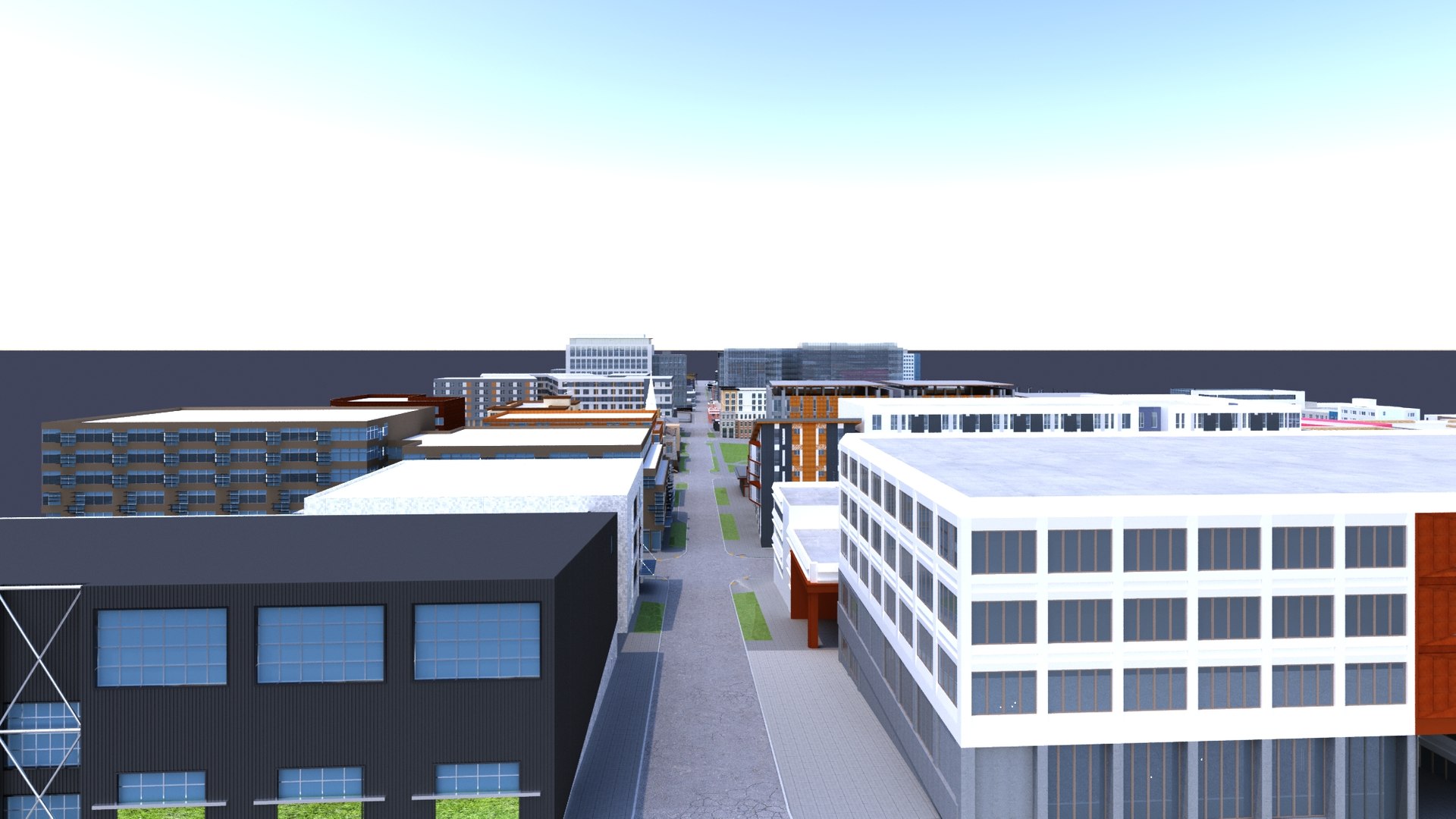 Street District Block 3D Model - TurboSquid 2033002