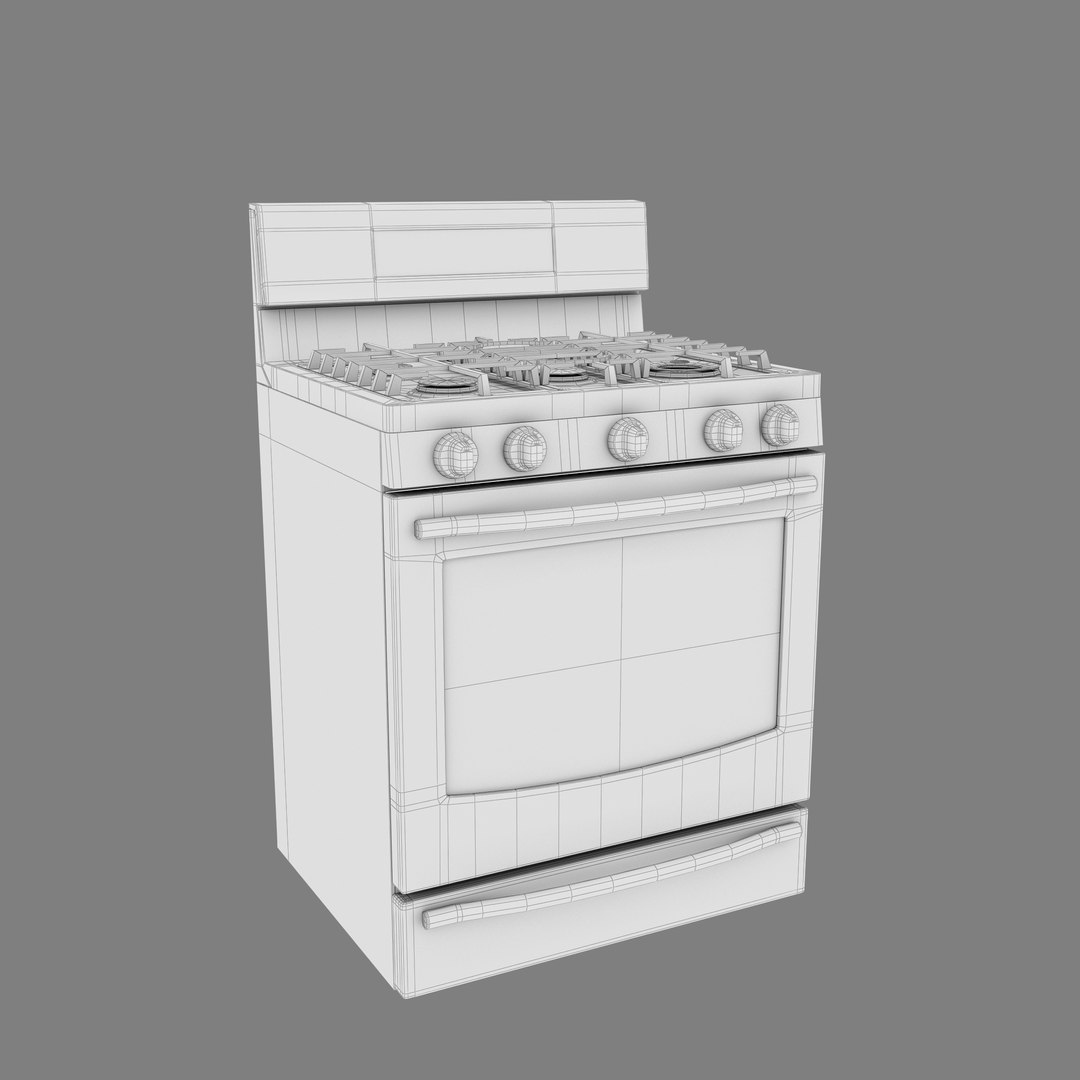 Gas Range 3d Model