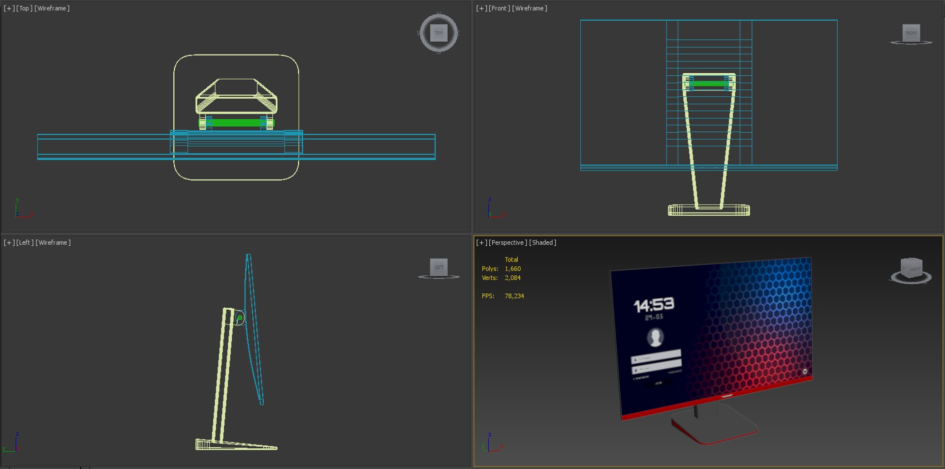 3D model modeled monitor - TurboSquid 1635418