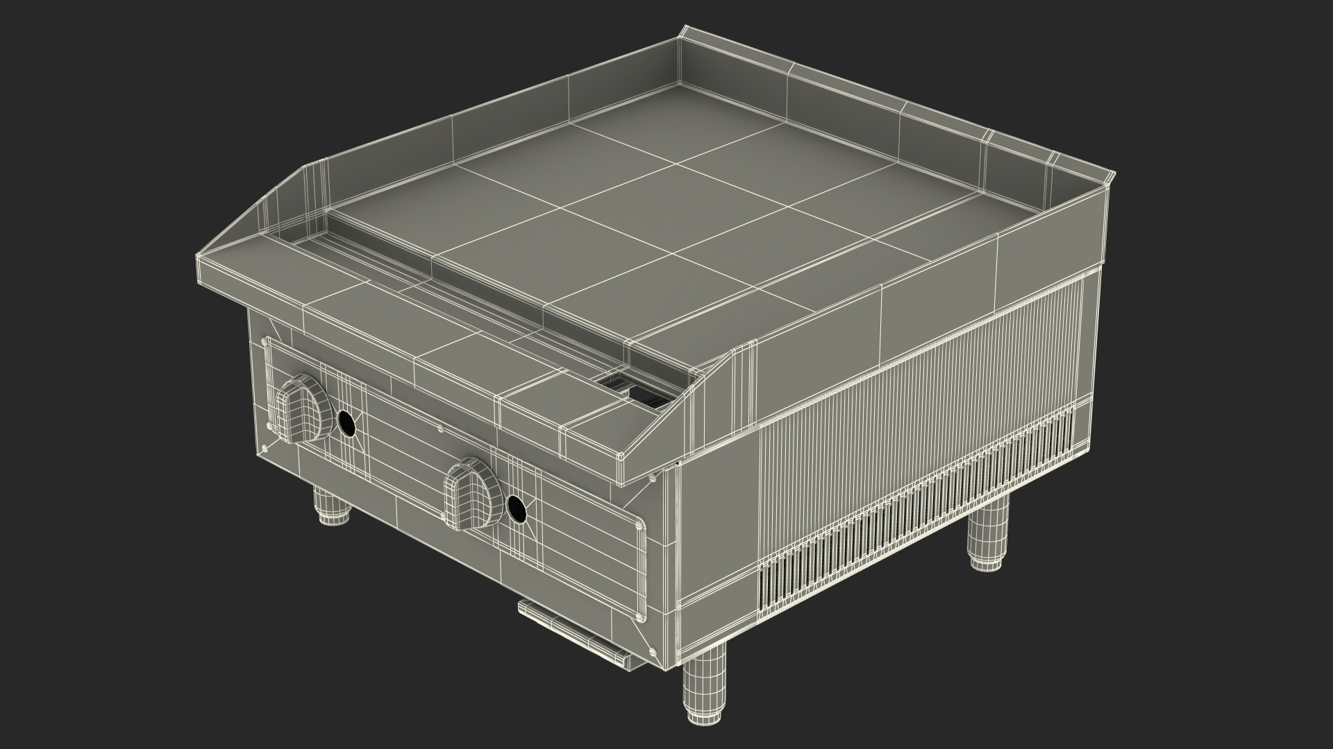 3D Gas Countertop Griddle Model - TurboSquid 1793846