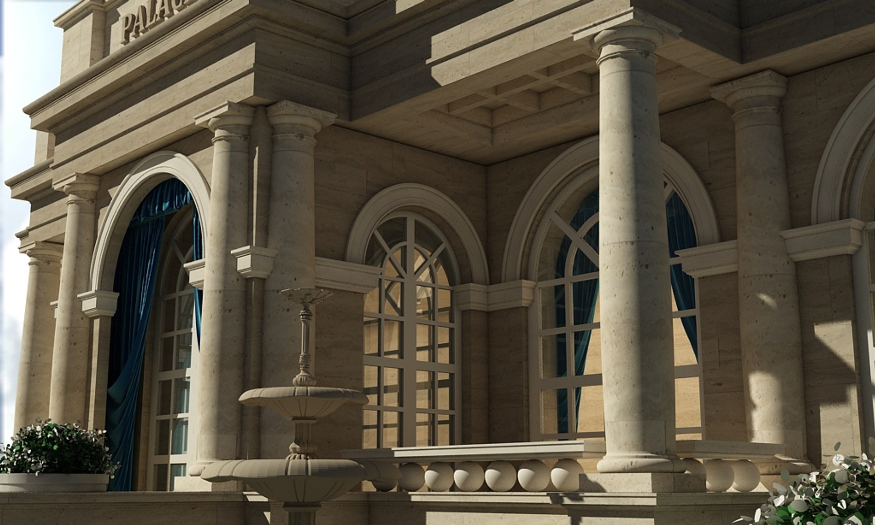Classic Facade Structured 3D Model - TurboSquid 1472252