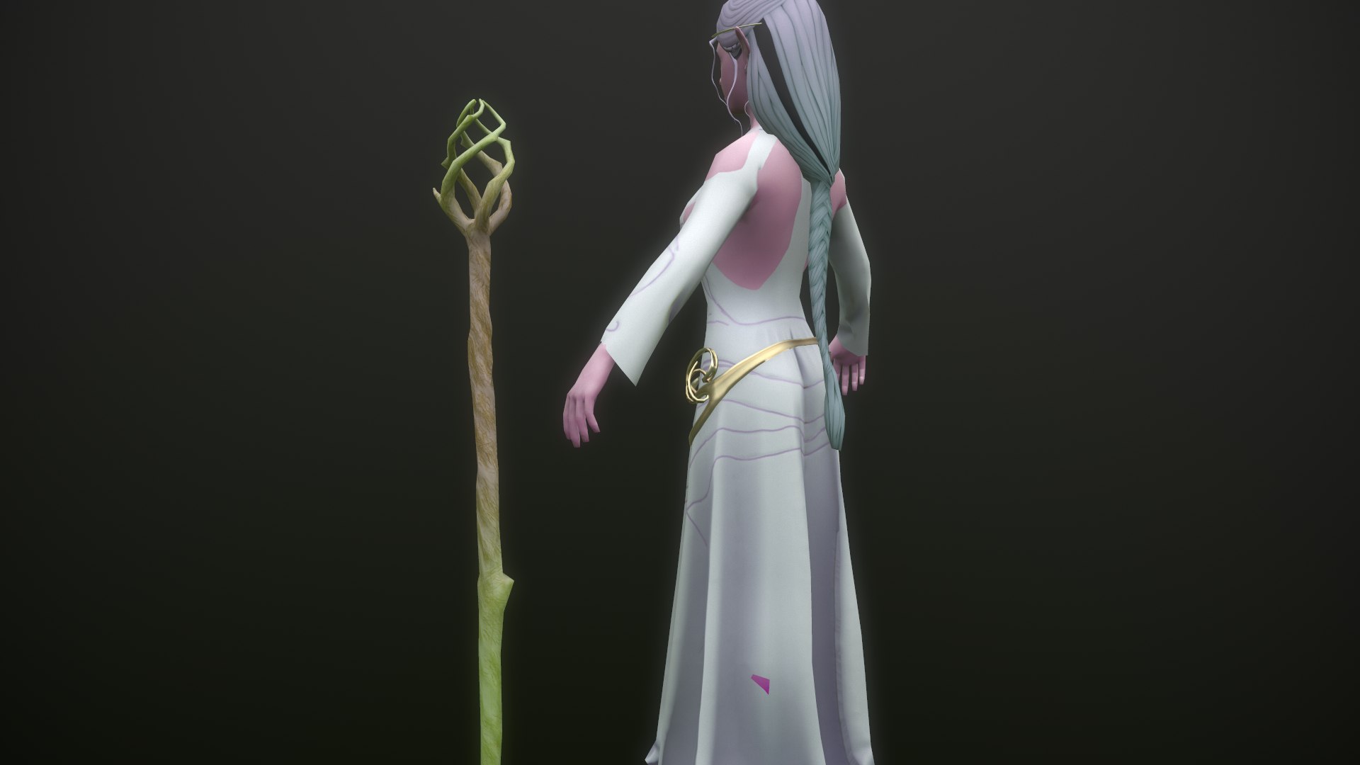 Female Game Character 3.2 Elf God - Low Poly 3D Model - TurboSquid 2127647