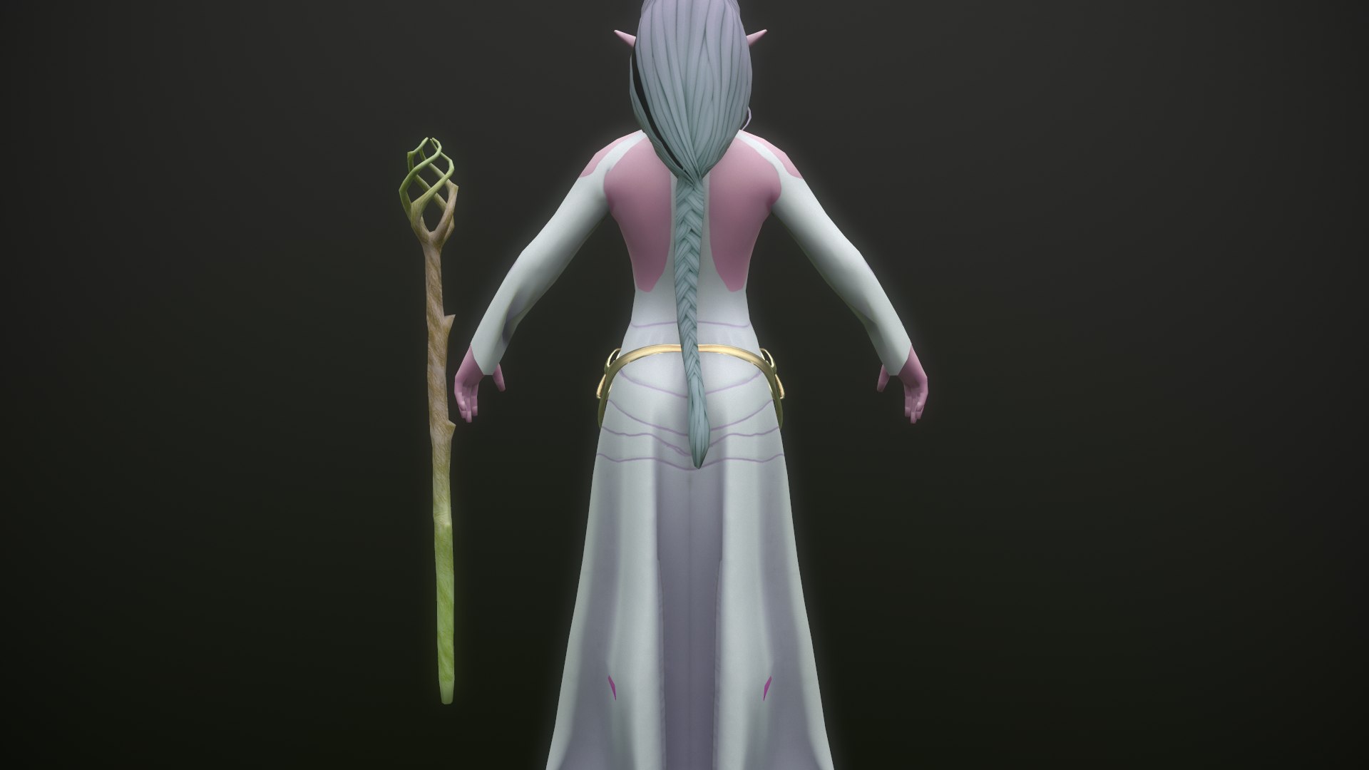 Female Game Character 3.2 Elf God - Low Poly 3D Model - TurboSquid 2127647