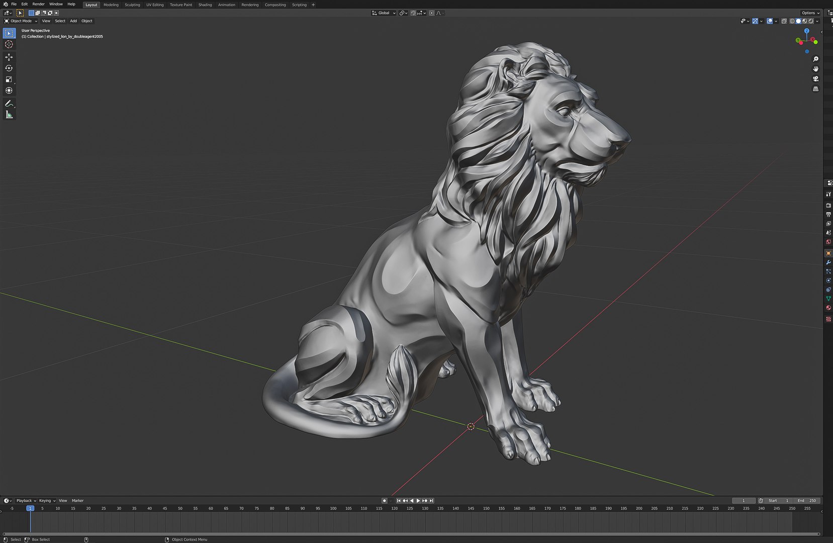 Stylized Sitting Lion 3d Print Model 3D Model - TurboSquid 2376672