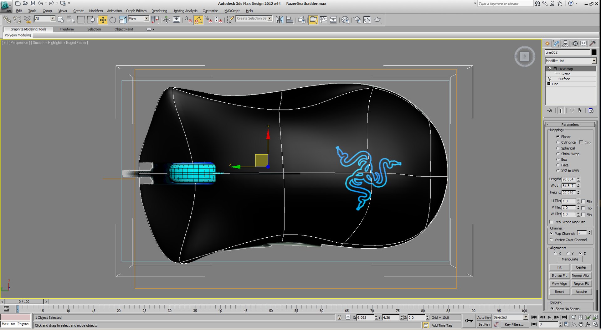 Free Razer Deathadder 3d Model