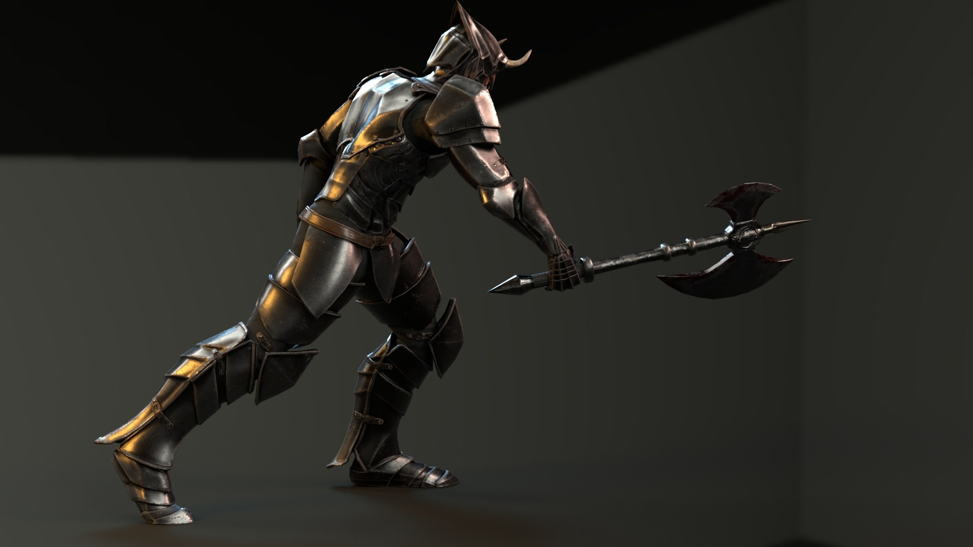 3D Warrior Heavy Dark Knight Model - TurboSquid 1722285