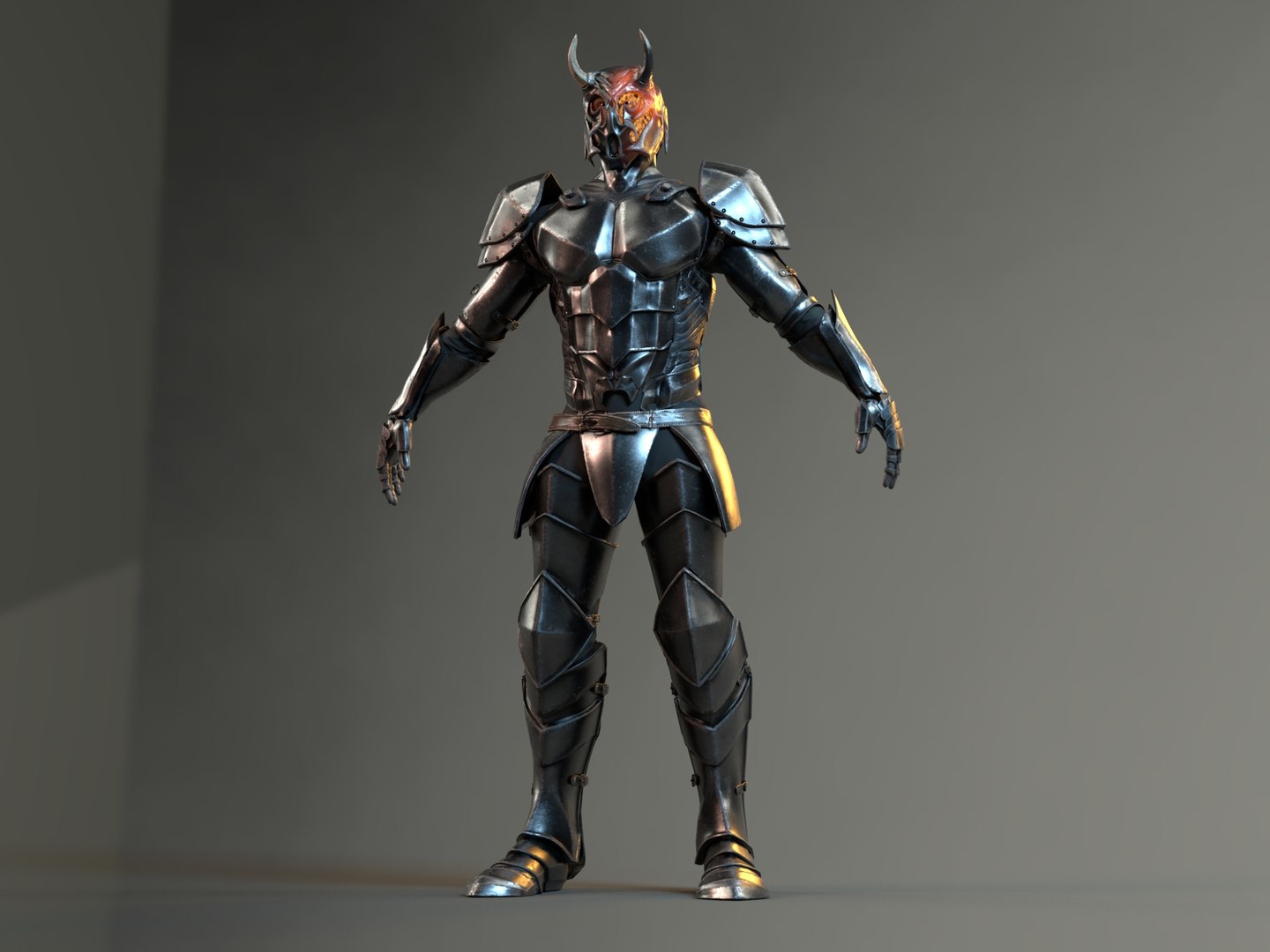 3D Warrior Heavy Dark Knight Model - TurboSquid 1722285