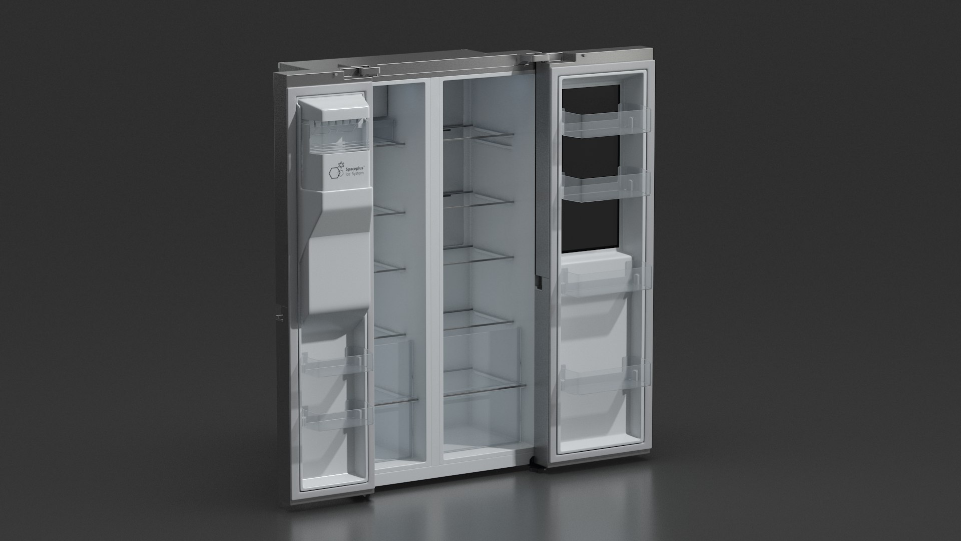 3D model Refrigerator LG 27 Side-By-Side InstaView White - TurboSquid ...